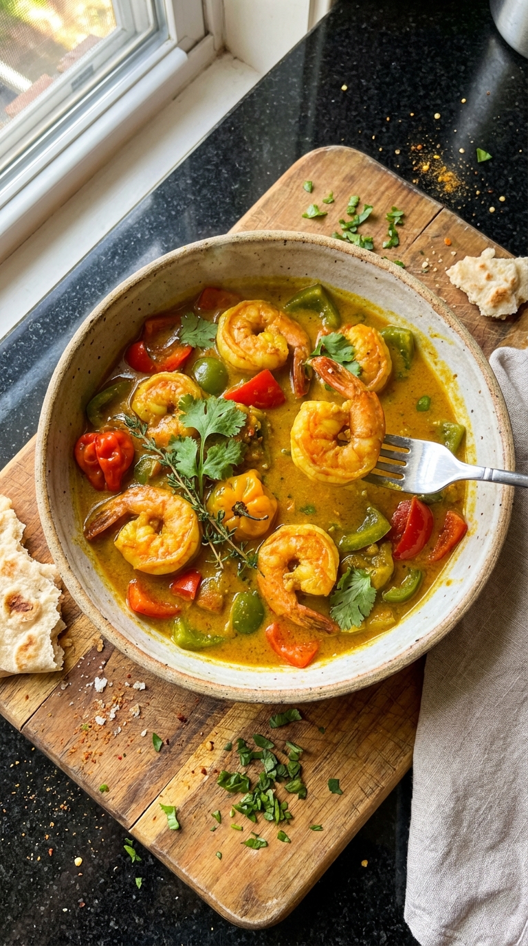Curry de Crevettes Jamaïcain Épicé - Recettesfrancaises